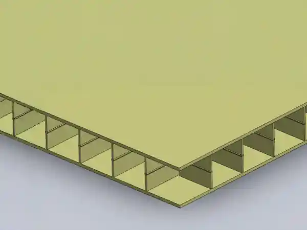 Reinforced PP Sandwich Panel | 50×50 mm Twin-Wall Panels