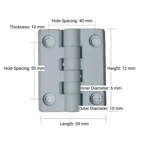 PP Hinge | Polypropylene Hinge for Doors & Covers - ZLP
